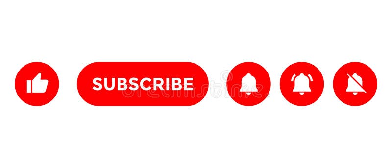 Like and Subscribe Botton. Channel Subscription Icons Stock Vector ...