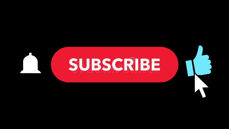 Like and Subscribe Pop-Up Animation Overlay for Video Content Stock ...