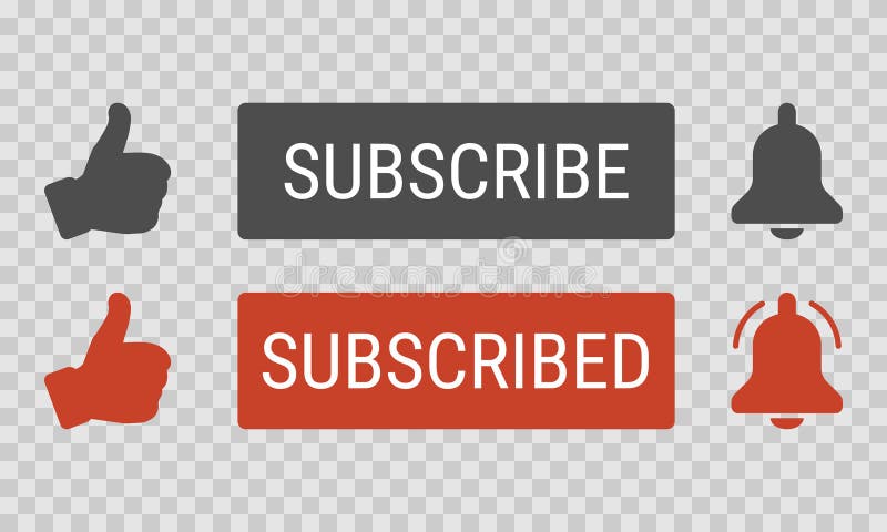 Like Subscribe Notification Bell Button Isolated Video Channel Web ...