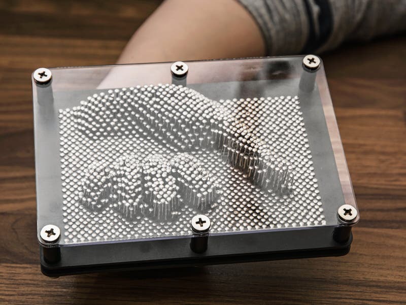 LIKE Symbol on Hand Pressed To Pin Board Toy Forming Stock Image ...