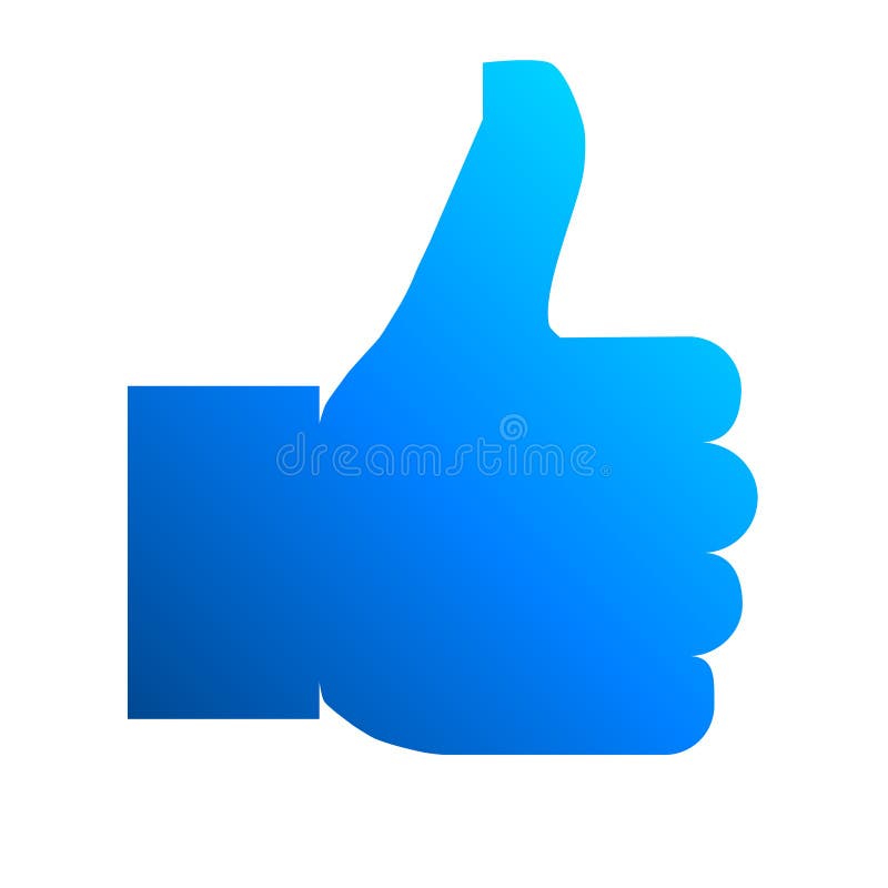 Like Symbol Icon - Blue Gradient, Isolated - Vector Stock Vector ...