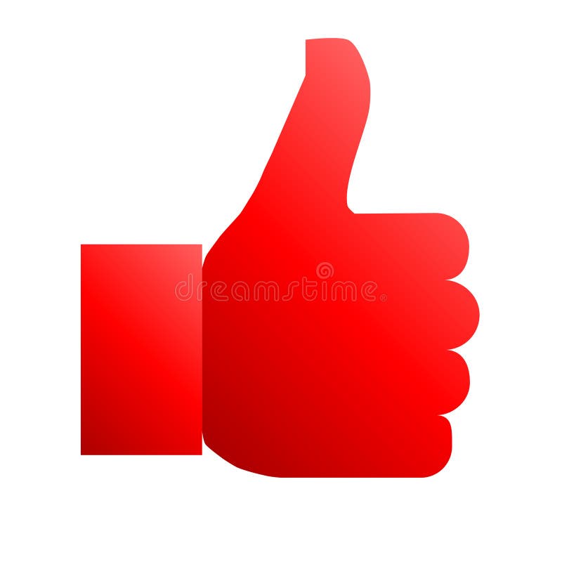 Like Symbol Icon - Red Simple Outline, Isolated - Vector Stock Vector ...