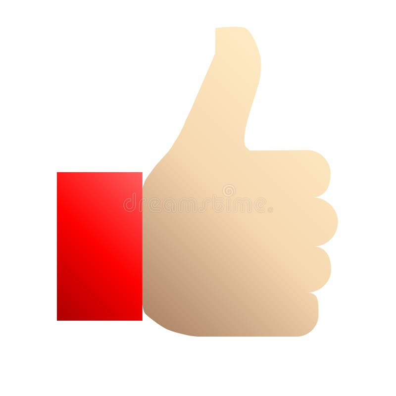 Like Symbol Icon - Red Gradient, Isolated - Vector Stock Vector ...