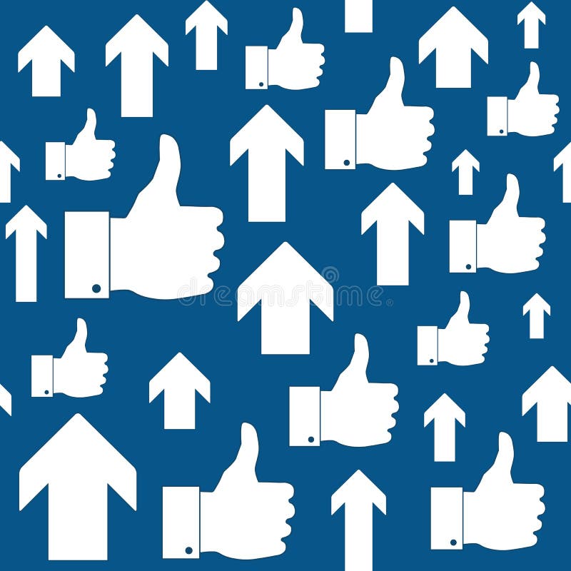 Like Symbol Seamless Pattern. Editorial Stock Photo - Illustration of ...