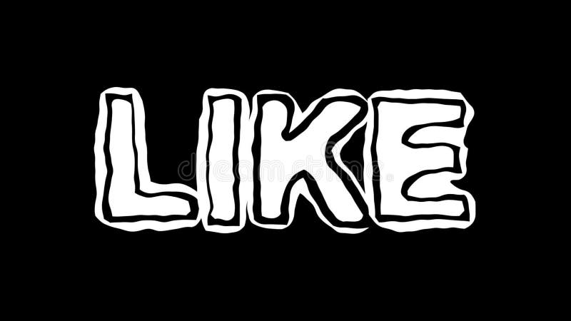 Like Text Hand Drawn Animation Stock Footage - Video of business ...