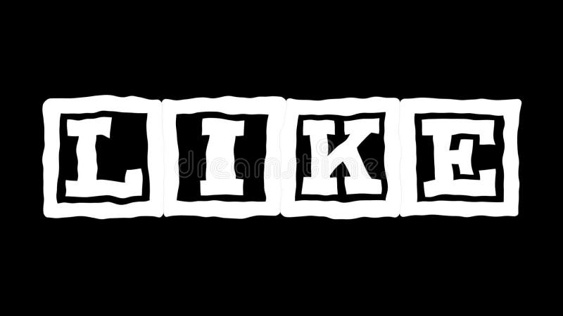 Like Text Hand Drawn Animation Stock Video - Video of follower, cursive ...