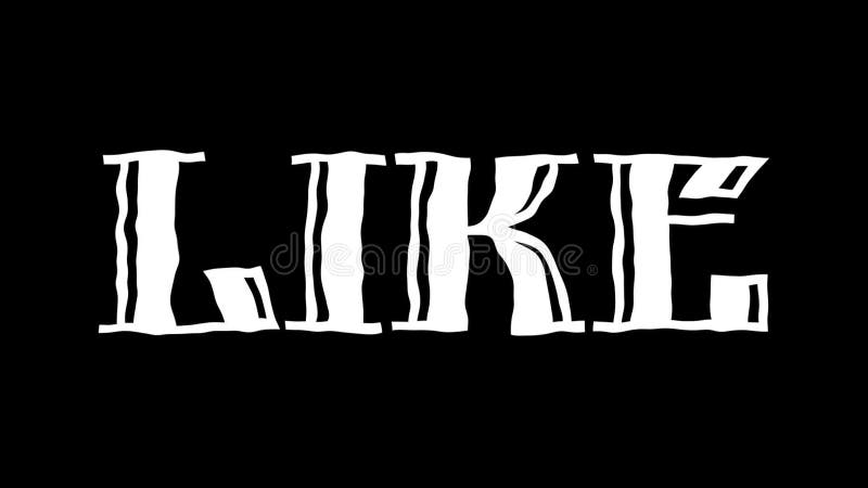 Like Text Hand Drawn Animation Stock Video - Video of calligraphy ...