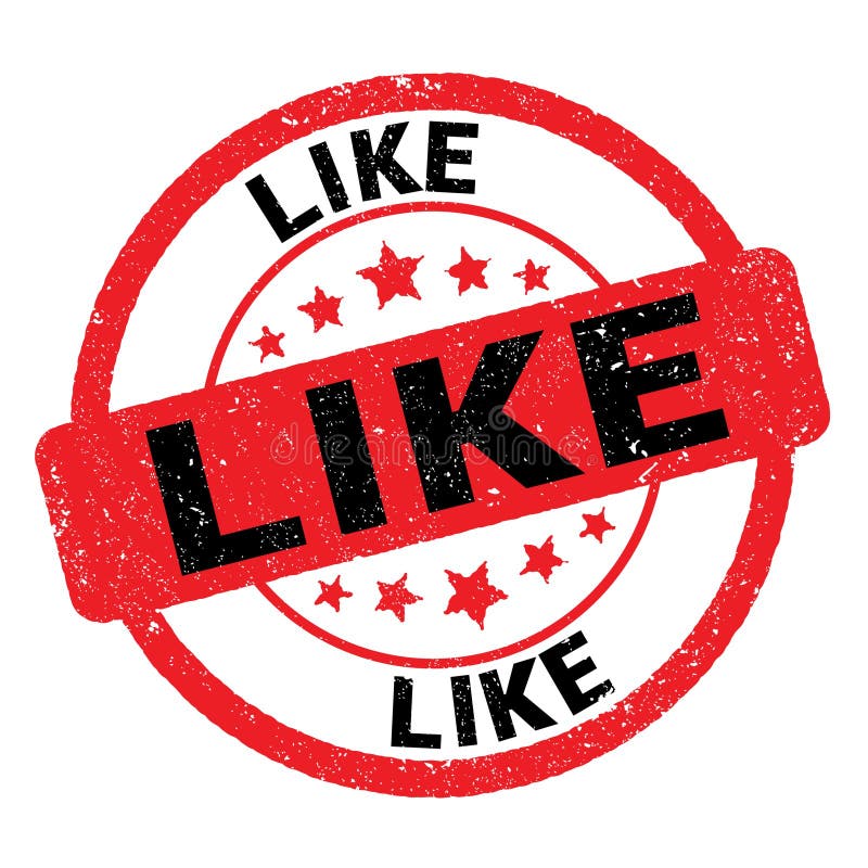 LIKE Text Written on Red-black Stamp Sign Stock Illustration ...