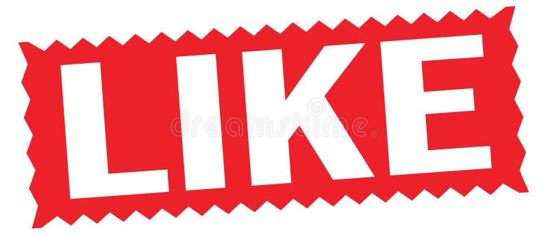 LIKE Text Written on Red Stamp Sign Stock Illustration - Illustration ...