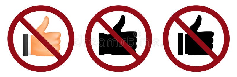 Like Thumb Up Ban Prohibit Icon. Not Allowed Thumb Up Stock Vector ...