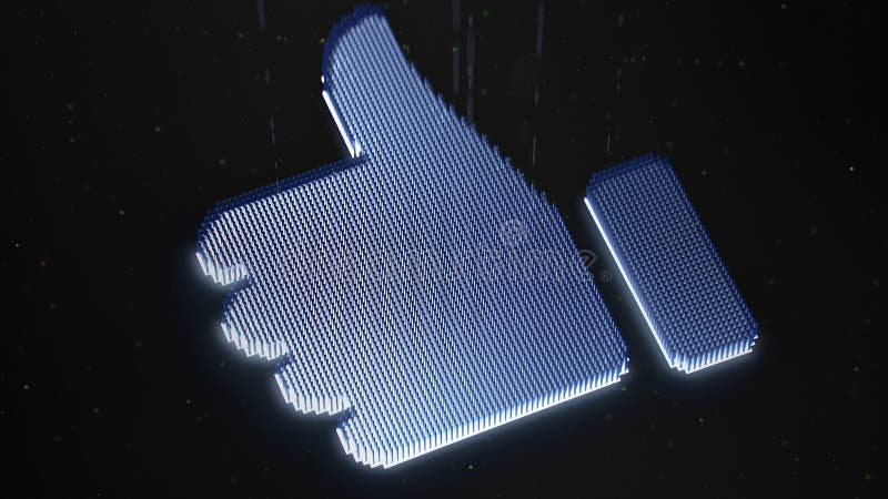Like Thumbs Up Sign 3D Render Illustration Stock Illustration ...