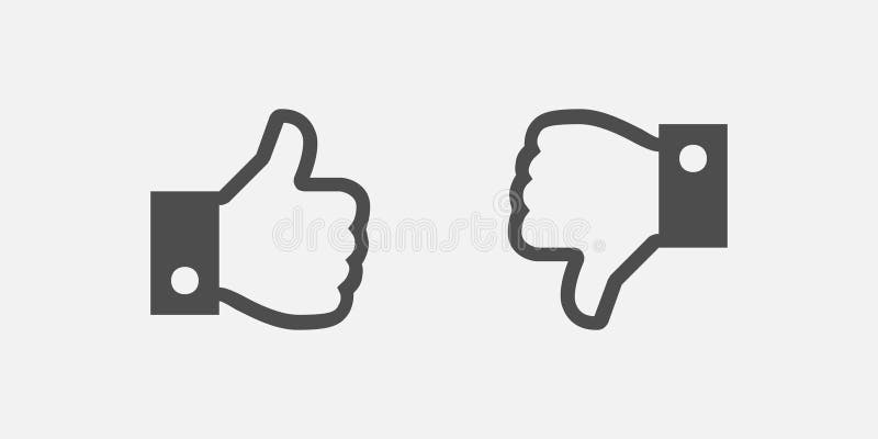 Like and Unlike Icon Vector. Isolated Reaction Icon Vector Design Stock ...