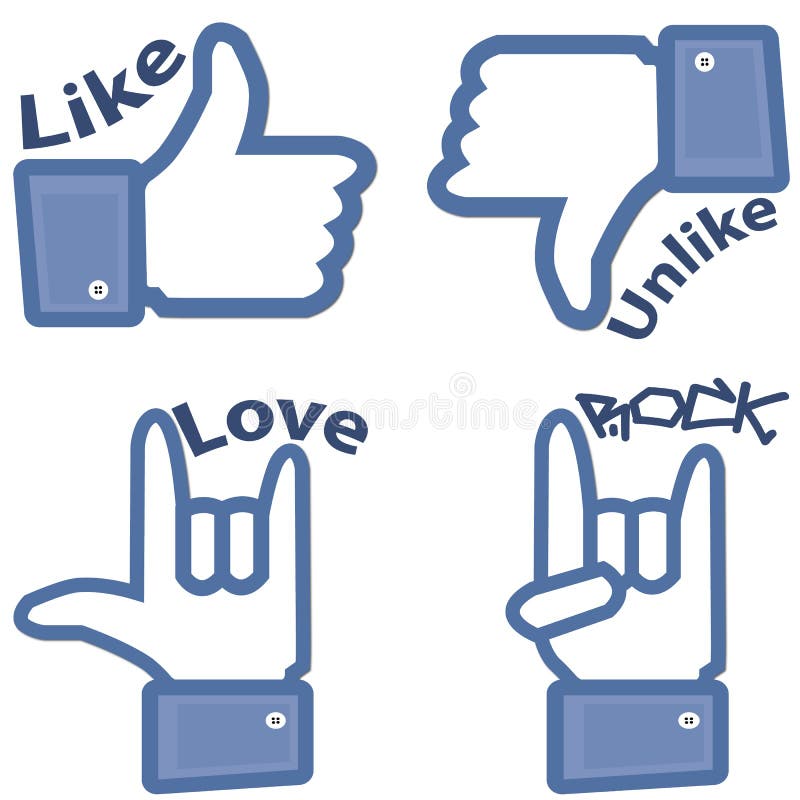 Like and unlike symbols stock vector. Illustration of symbol - 25488189