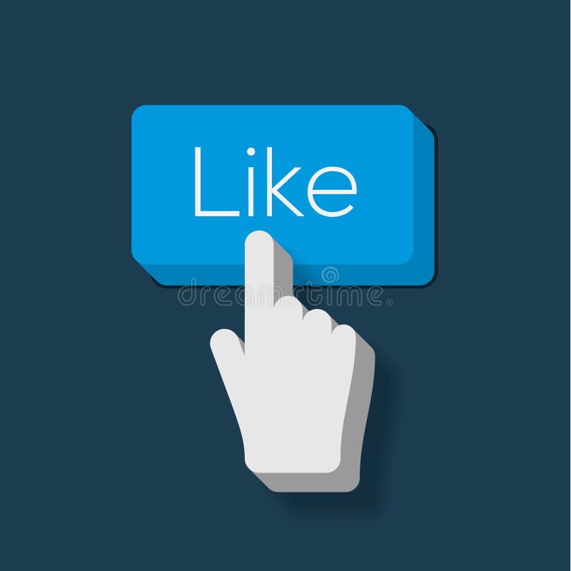 Pixelated Hand Clicking on Like Button Editorial Photography ...