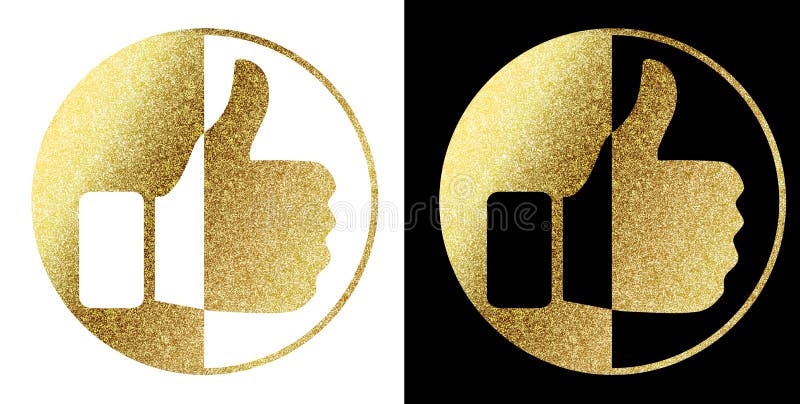 Like us in golden stock vector. Illustration of icon - 86246334