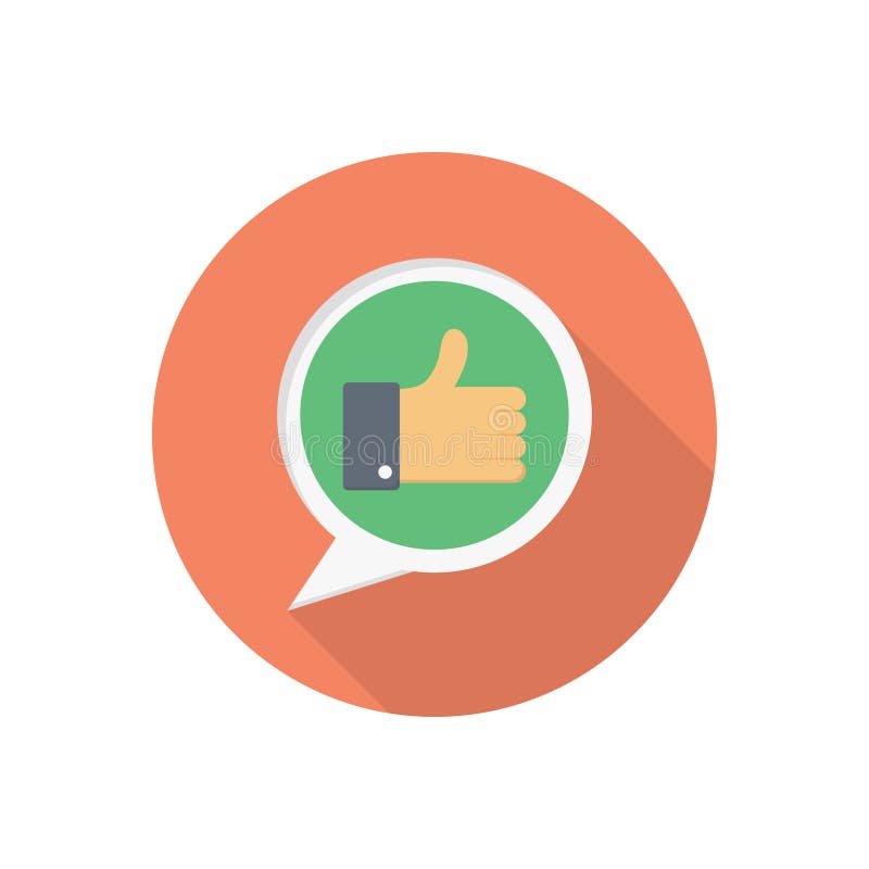 Like Vector Flat Colour Icon Stock Vector - Illustration of message ...