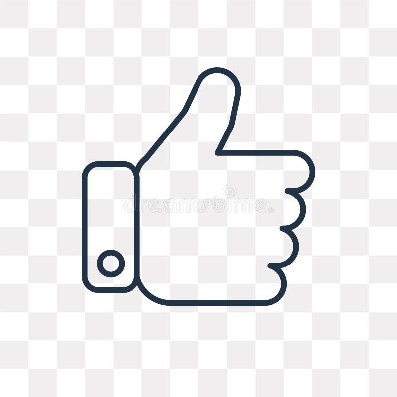 Like Vector Icon Isolated on Transparent Background, Linear Like Stock ...