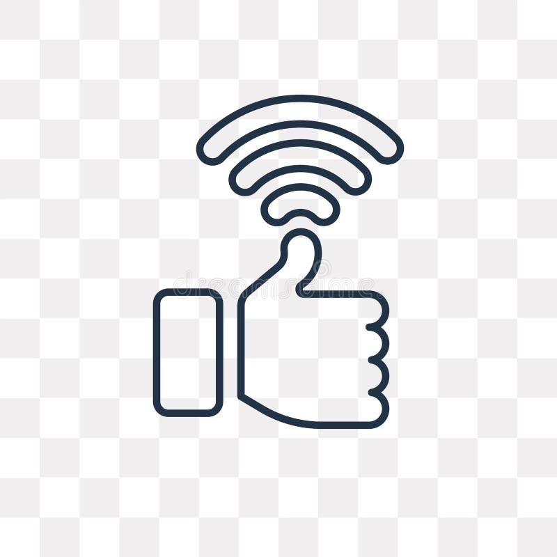 Like Vector Icon Isolated on Transparent Background, Linear Like Stock ...