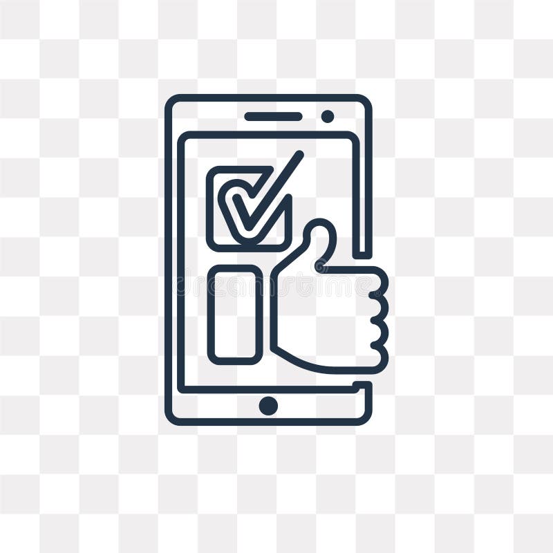 Like Vector Icon Isolated on Transparent Background, Linear Like Stock ...