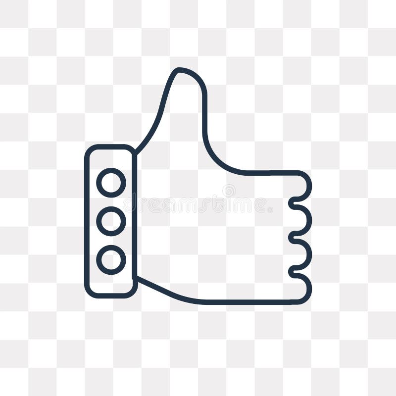 Like Vector Icon Isolated on Transparent Background, Linear Like Stock ...