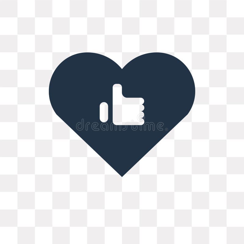 Like Vector Icon Isolated on Transparent Background, Like Trans Stock ...