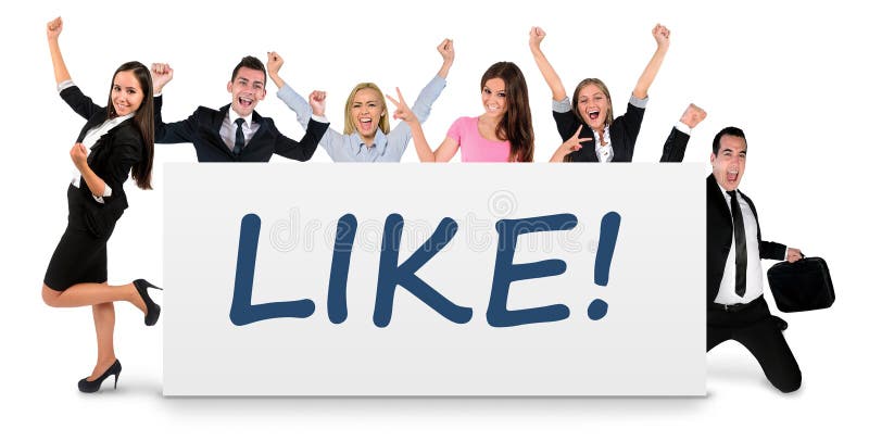 Like word on banner stock photo. Image of gesture, partnership - 55916440