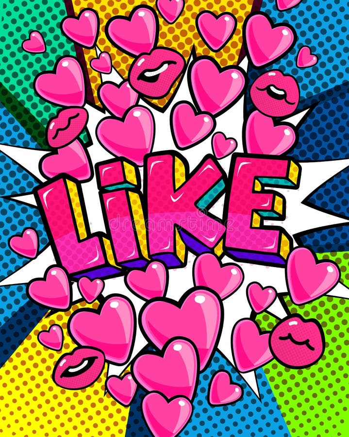 Like word bubble. stock vector. Illustration of comic - 91334179