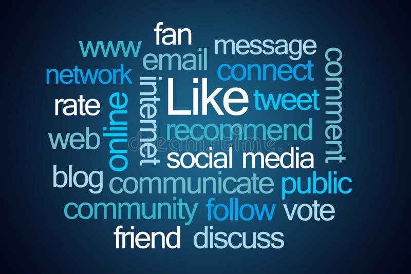 Like Word Cloud stock illustration. Illustration of network - 142924338