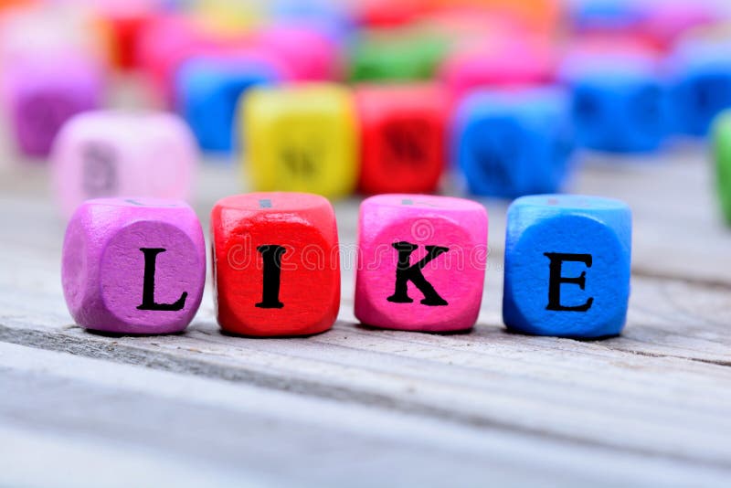 Like word on table stock photo. Image of positive, concept - 78168076