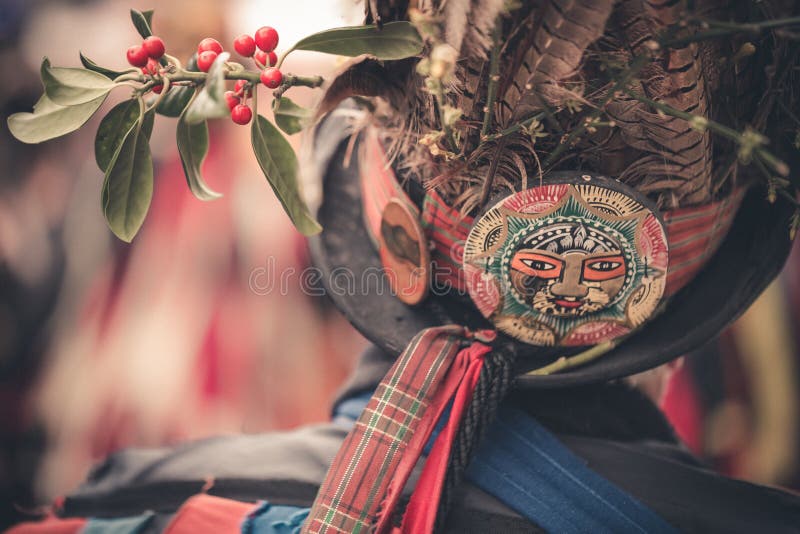 Closeup Shot of the Badges on the Back of Traditional English Border ...