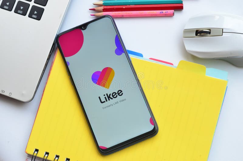Likee Apps on Smartphone, Newest Video App in the World Editorial Stock ...