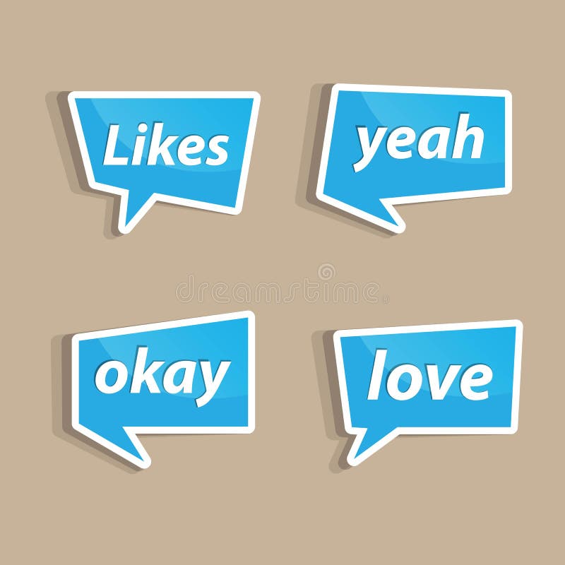 Likes stock vector. Illustration of blue, discussion - 28847501