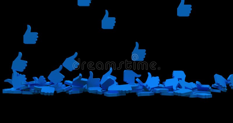 Likes - Symbol Animation. stock video. Video of simulation - 218946493