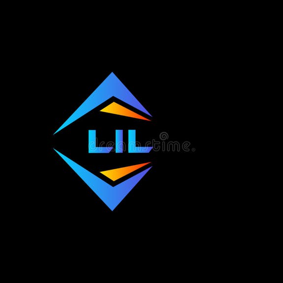 LIL Abstract Technology Logo Design on Black Background. LIL Creative ...