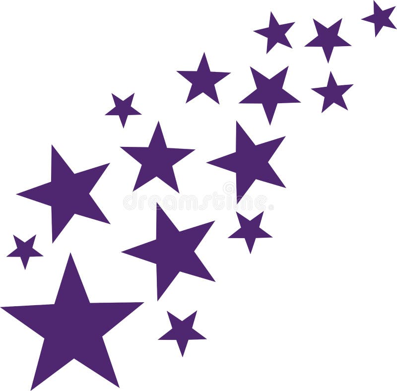 Lila falling stars stock vector. Illustration of icon - 107198468