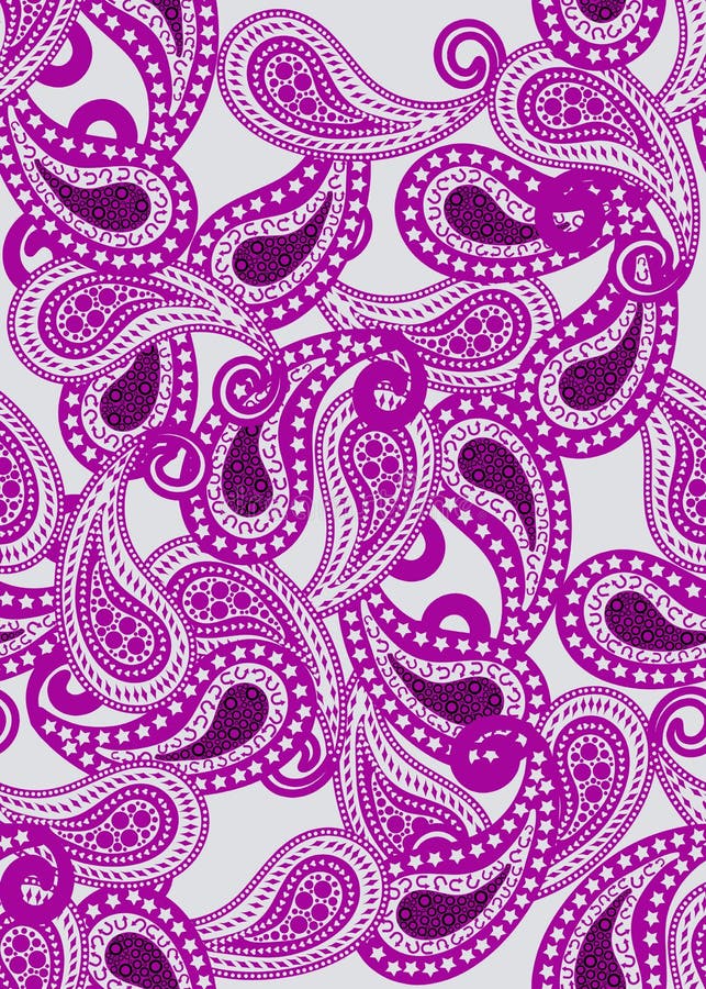 Lila Paisley-Muster stock abbildung. Illustration von wiederholen ...