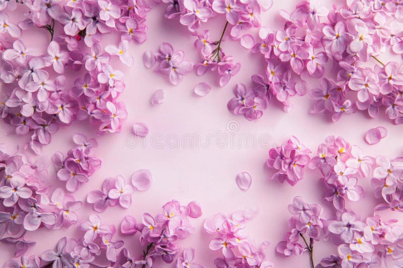 Lilac Blooms Create a Soft Backdrop, in Floral Design and Spring ...