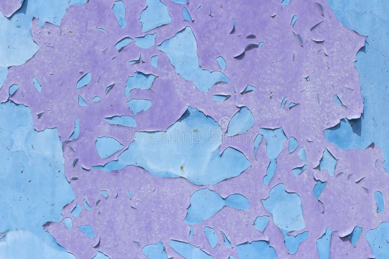 Lilac Blue Background, Peeling Paint Test on a Flat Surface Stock Image ...