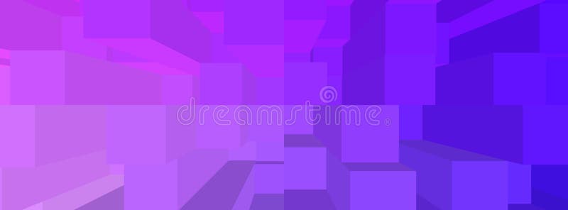 Lilac-blue Gradient Background with Volumetric Blocks. Wind Banner ...