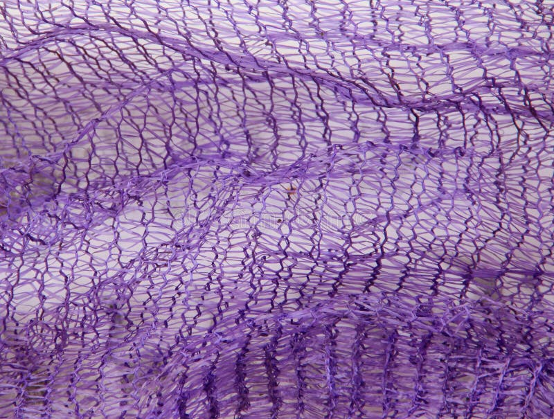A Lilac-colored Plastic Net on White Background Stock Photo - Image of ...