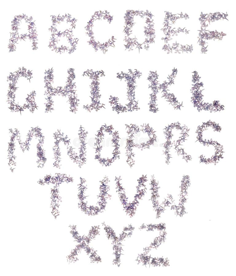 Lilac flower alphabet stock photo. Image of sign, script - 12653446