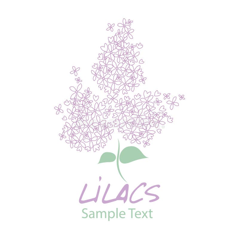 Lilac Text Inside Different Shapes Stock Vector - Illustration of ...