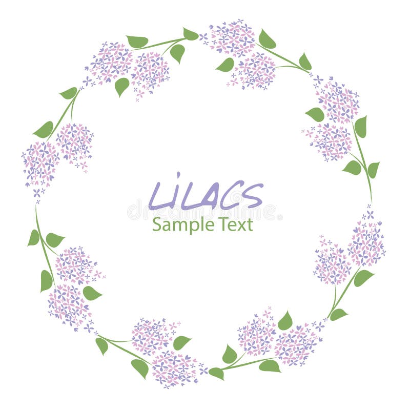 Lilac Text Inside Different Shapes Stock Vector - Illustration of ...