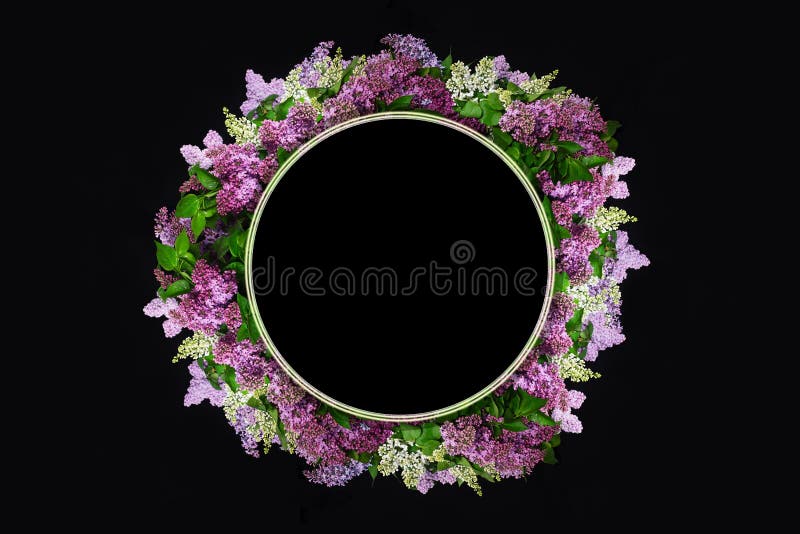 Floral Lilac Border for Design and Place for Text Stock Image - Image ...