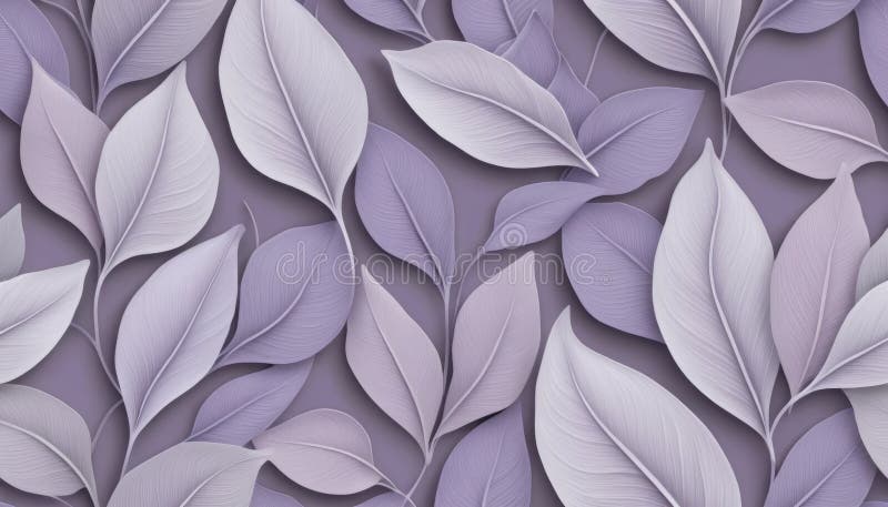 Lilac Leaves Seamless Pattern, Elegant Botanical Background with Soft ...