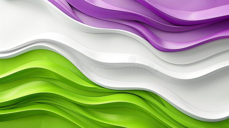 Lilac and Lime Green Bold Curved Lines Stock Illustration ...