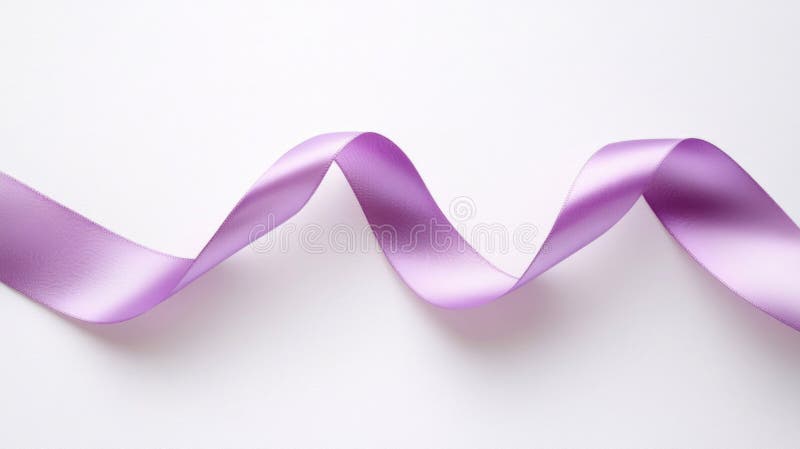 Lilac Satin Ribbon on White Background Stock Illustration ...