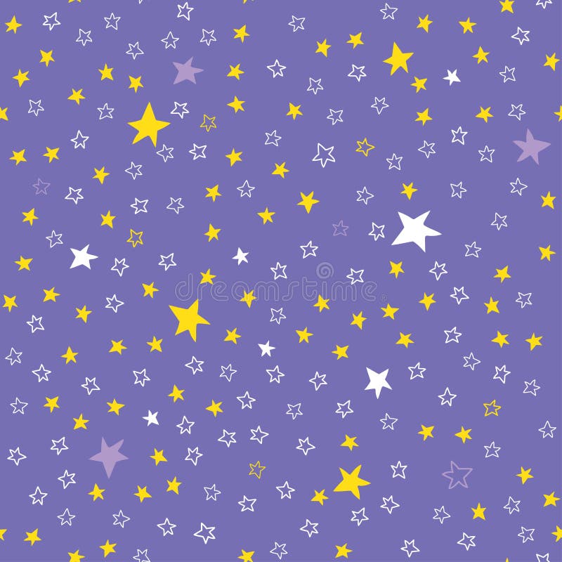 Lilac Seamless Pattern with Stars Stock Vector - Illustration of ...