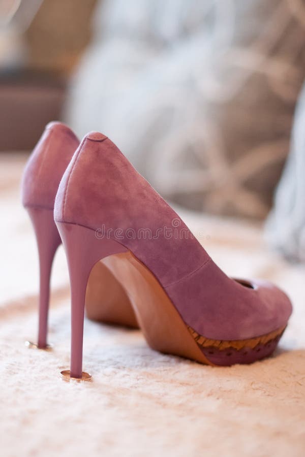 Lilac shoes stock photo. Image of golden, husband, engagement - 27705216