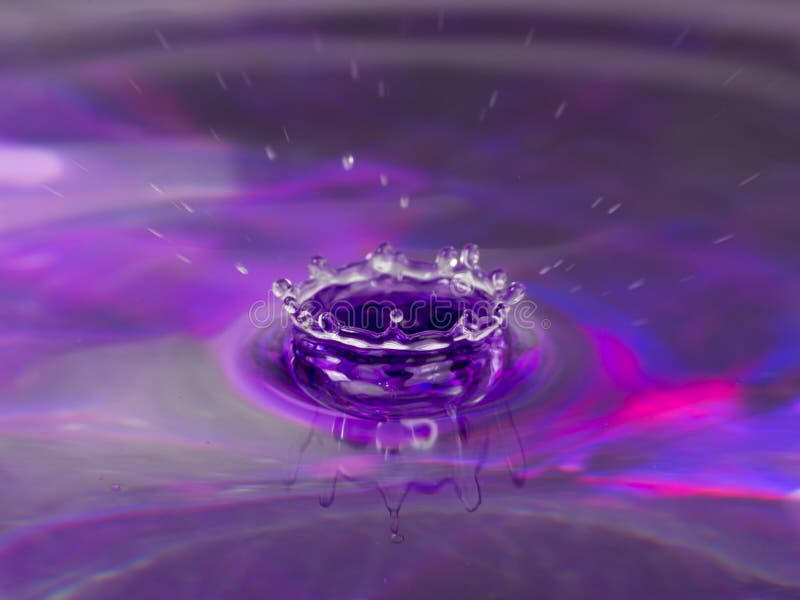 Lilac water crown stock photo. Image of effects, beauty - 48839512